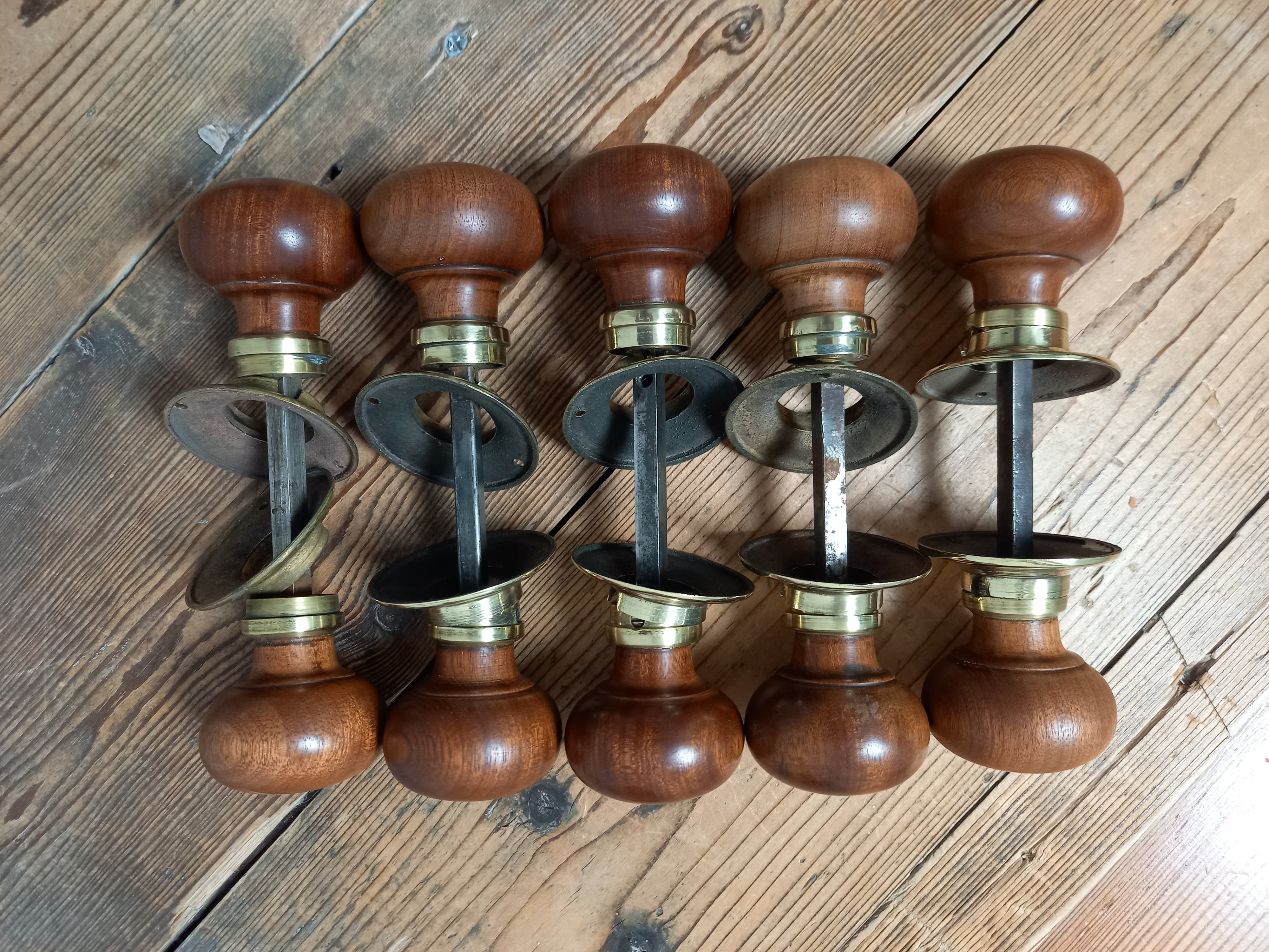 Original Bun Handles With Brass Collars | Glasgow Architectural Salvage