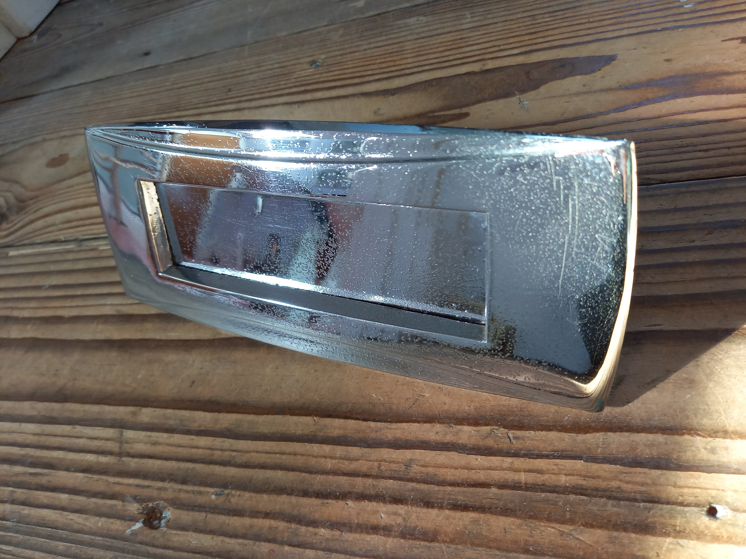 Chrome Sprung Letterbox | Glasgow Architectural Salvage