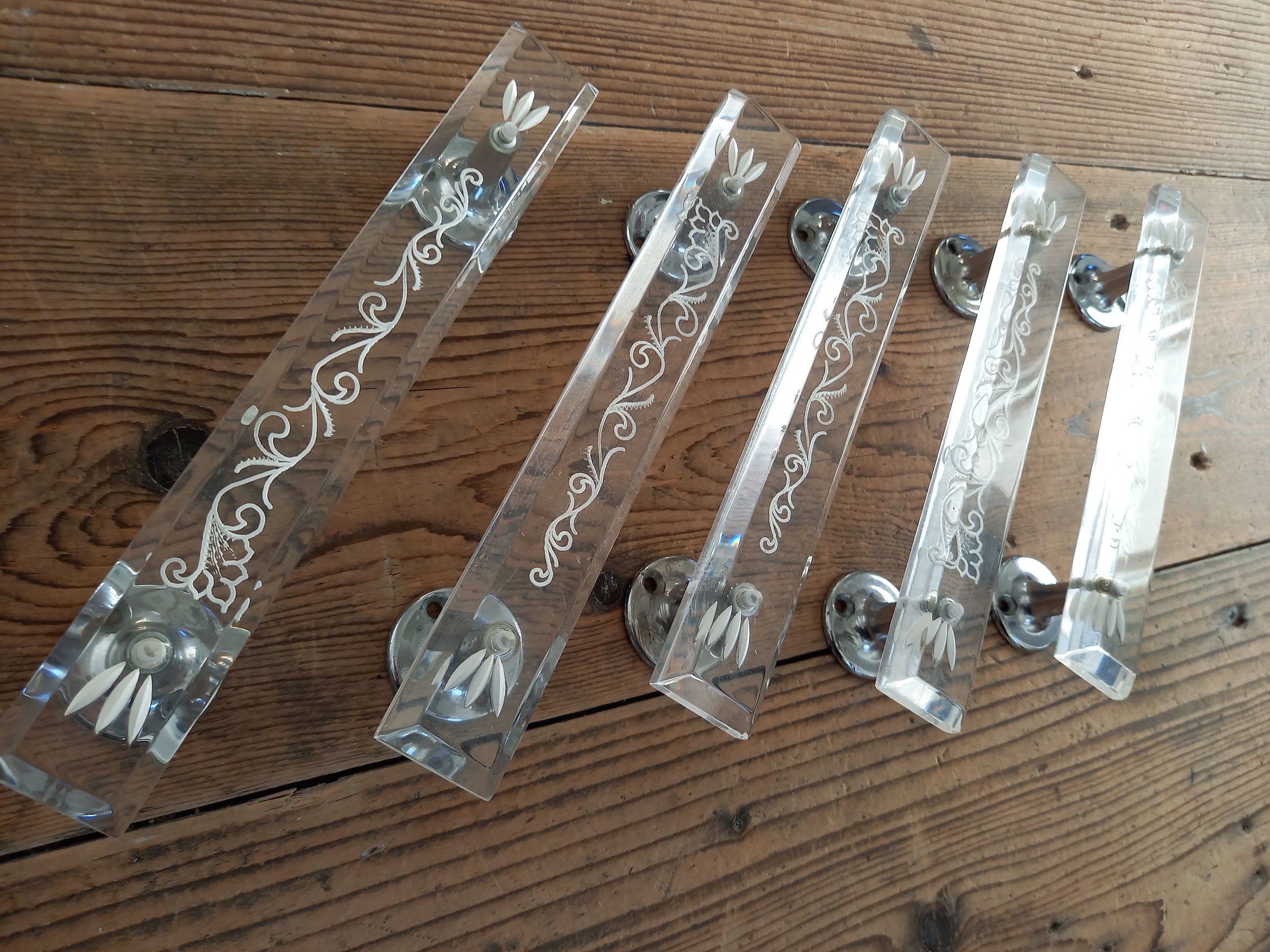 Clear Lucite with Inset Decoration Pull Handle | Glasgow Architectural ...