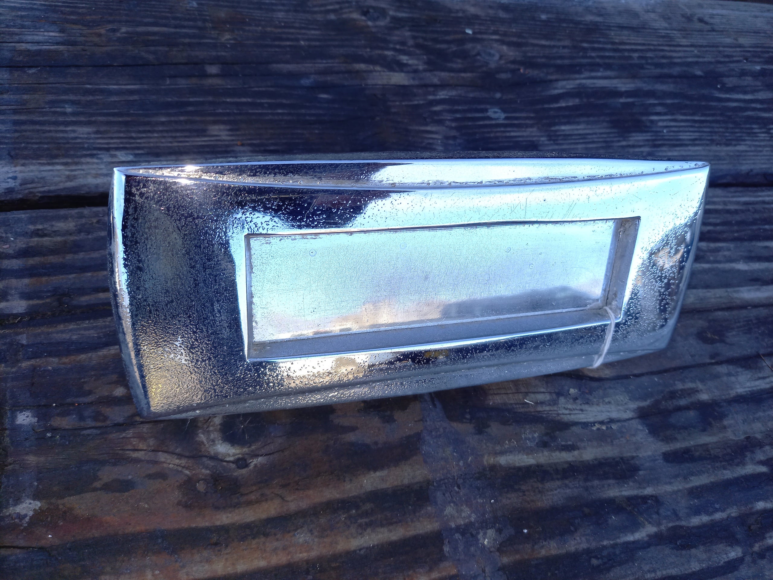 Chrome Sprung Letterbox | Glasgow Architectural Salvage