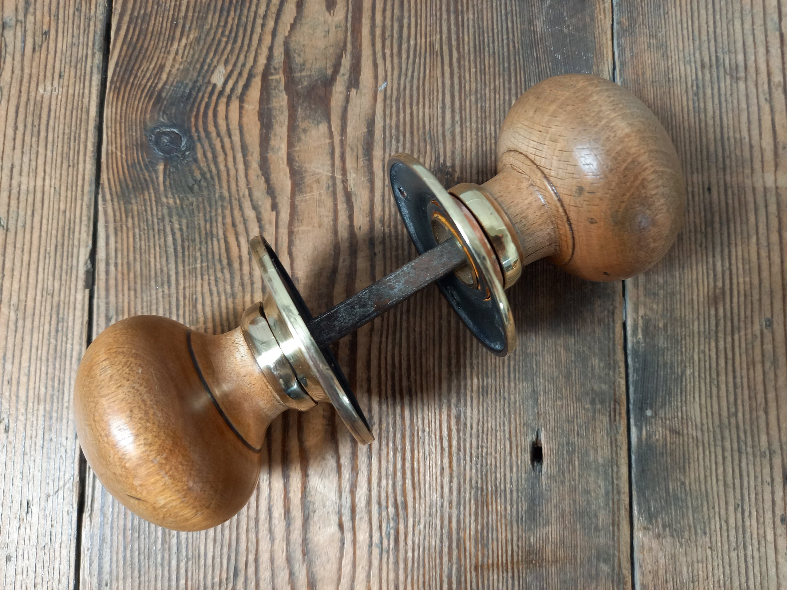 Original Blond Bun Handles With Brass Collars | Glasgow Architectural ...