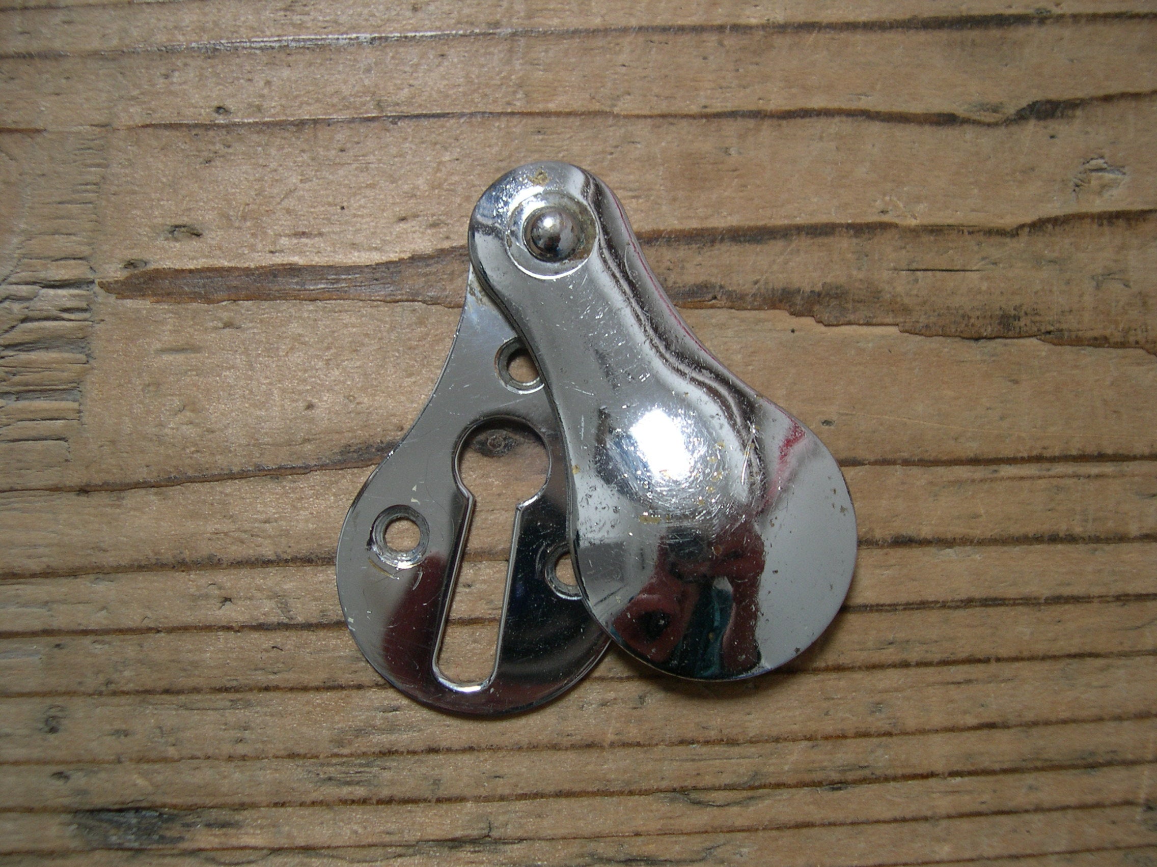 Original Chrome Teardrop Escutcheon | Glasgow Architectural Salvage